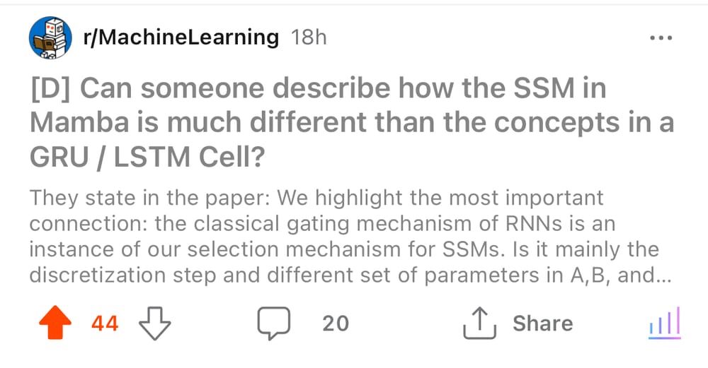 Mamba: Linear-Time Sequence Modeling with Selective State Spaces - Arxiv Dives | Oxen.ai