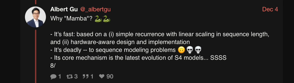 Mamba: Linear-Time Sequence Modeling with Selective State Spaces - Arxiv Dives | Oxen.ai